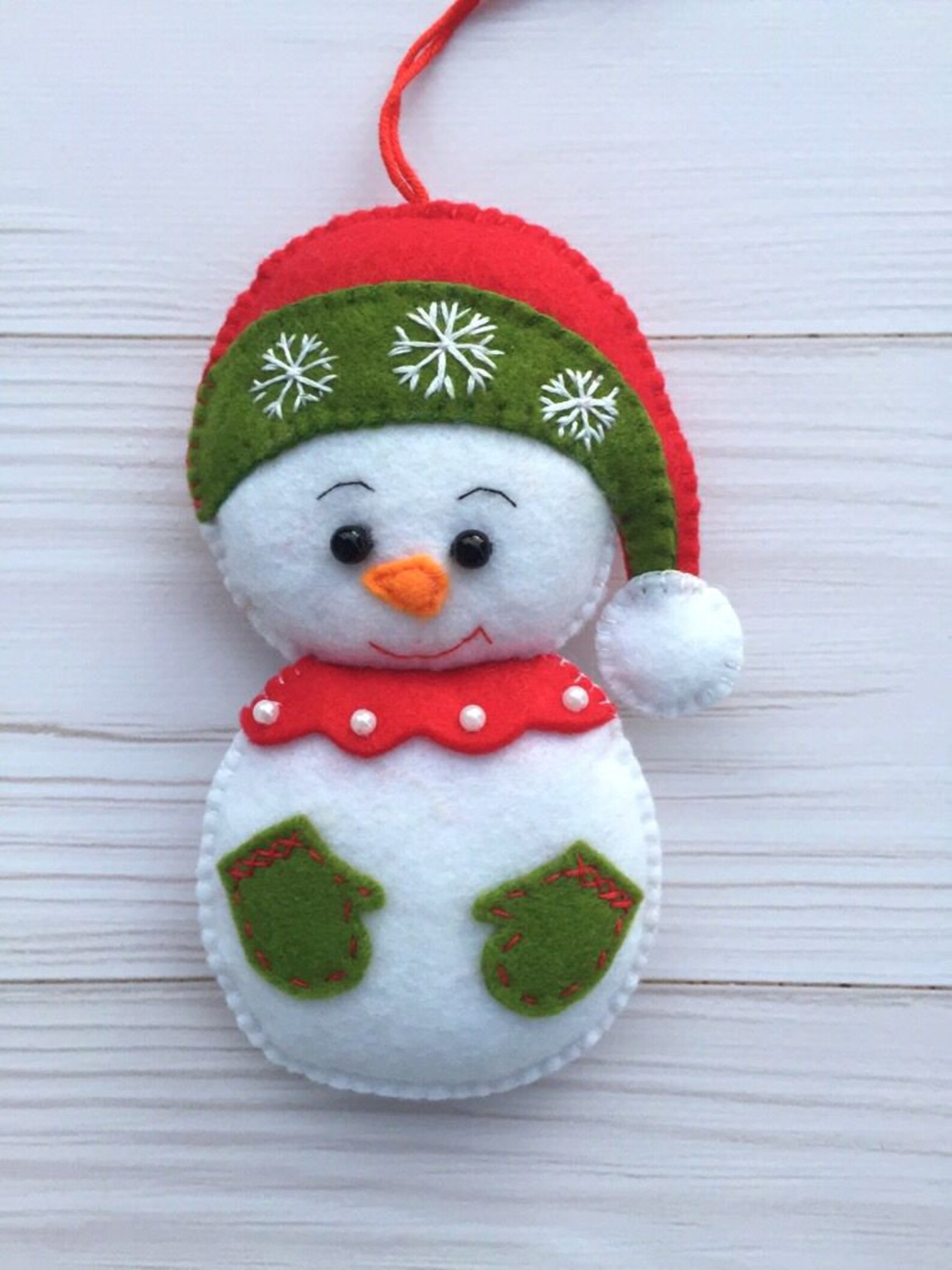 Felt Snowman Pdf Pattern, Snowman Ornament Patter, Sewing Snowman Pdf ...