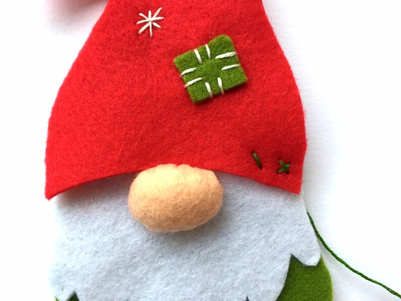 Swedish Gnome Ornament PDF, Felt Gnome Pattern, Christmas Gnome Sewing ...