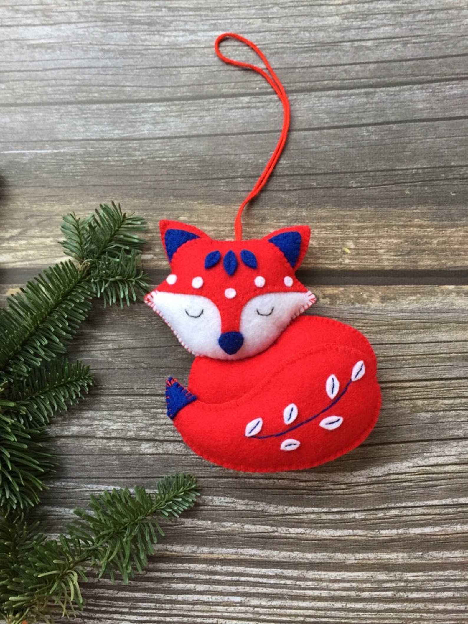Felt Fox Sewing Pattern, Swedish Fox Felt Ornament, Felt Fox Digital ...