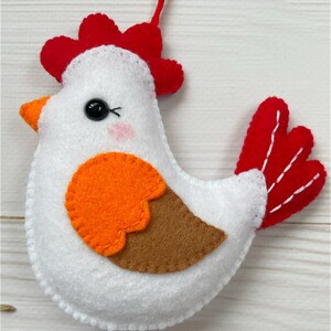Felt Hen Pdf Pattern Easter Hen Ornament Pdf Felt Chicken Pattern - Etsy
