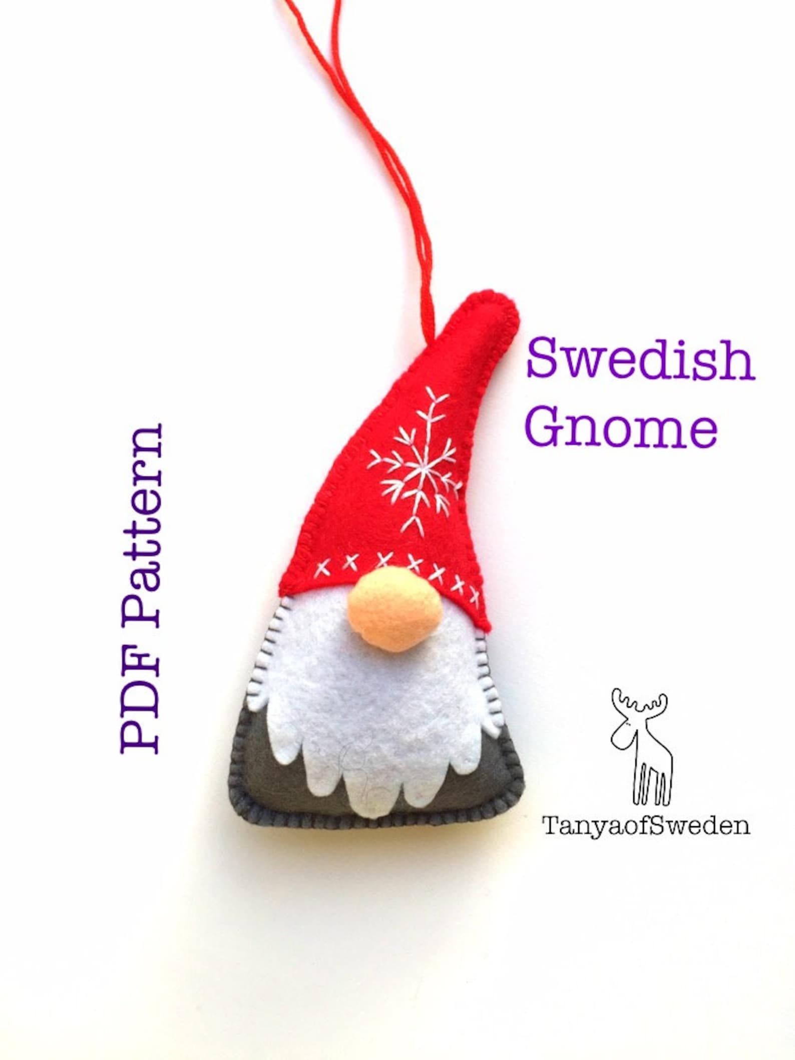 Swedish Gnome Pattern Felt Gnome Pattern PDF Felt Gnome - Etsy UK