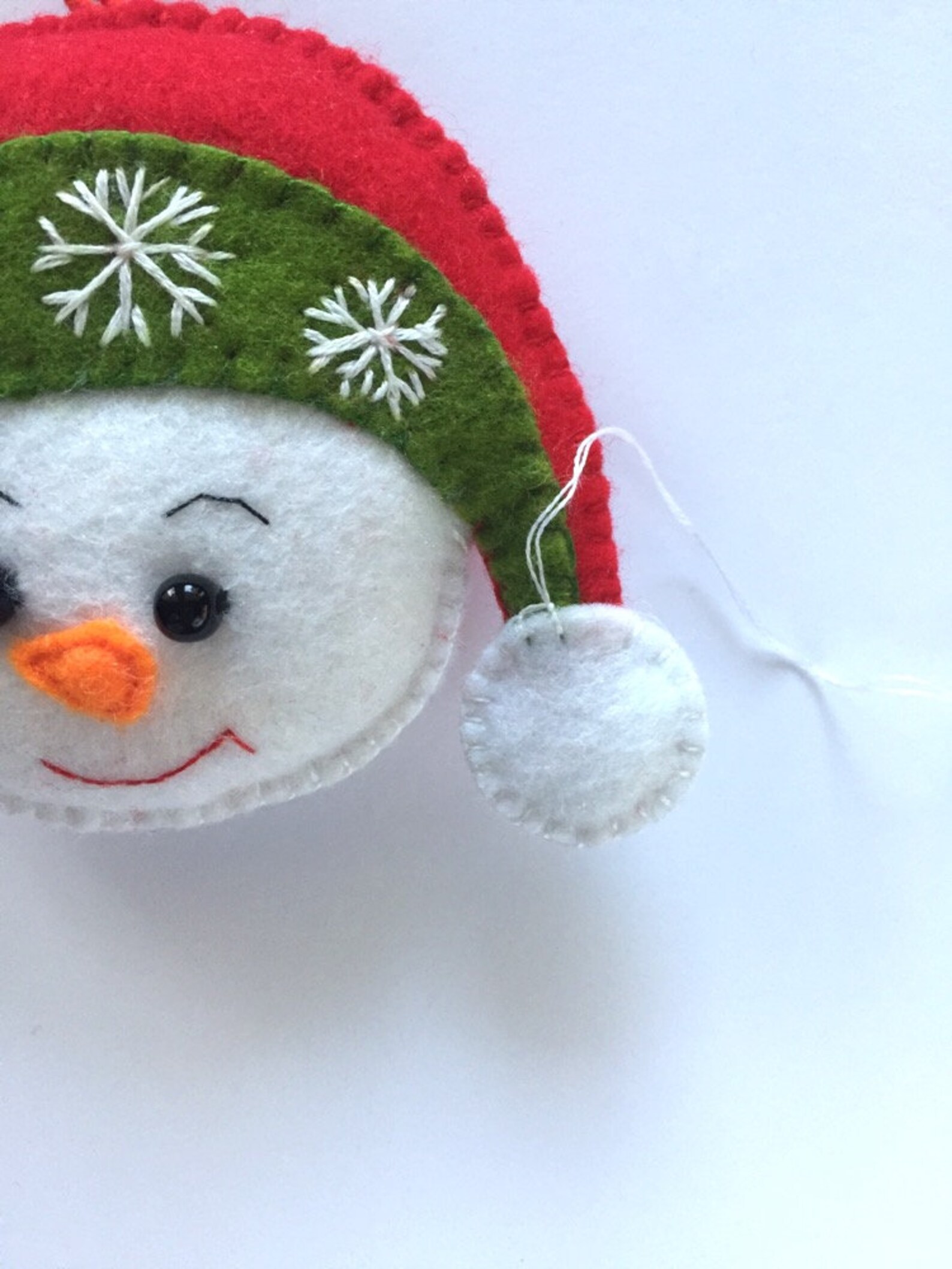 Felt Snowman Pdf Pattern, Snowman Ornament Patter, Sewing Snowman Pdf ...