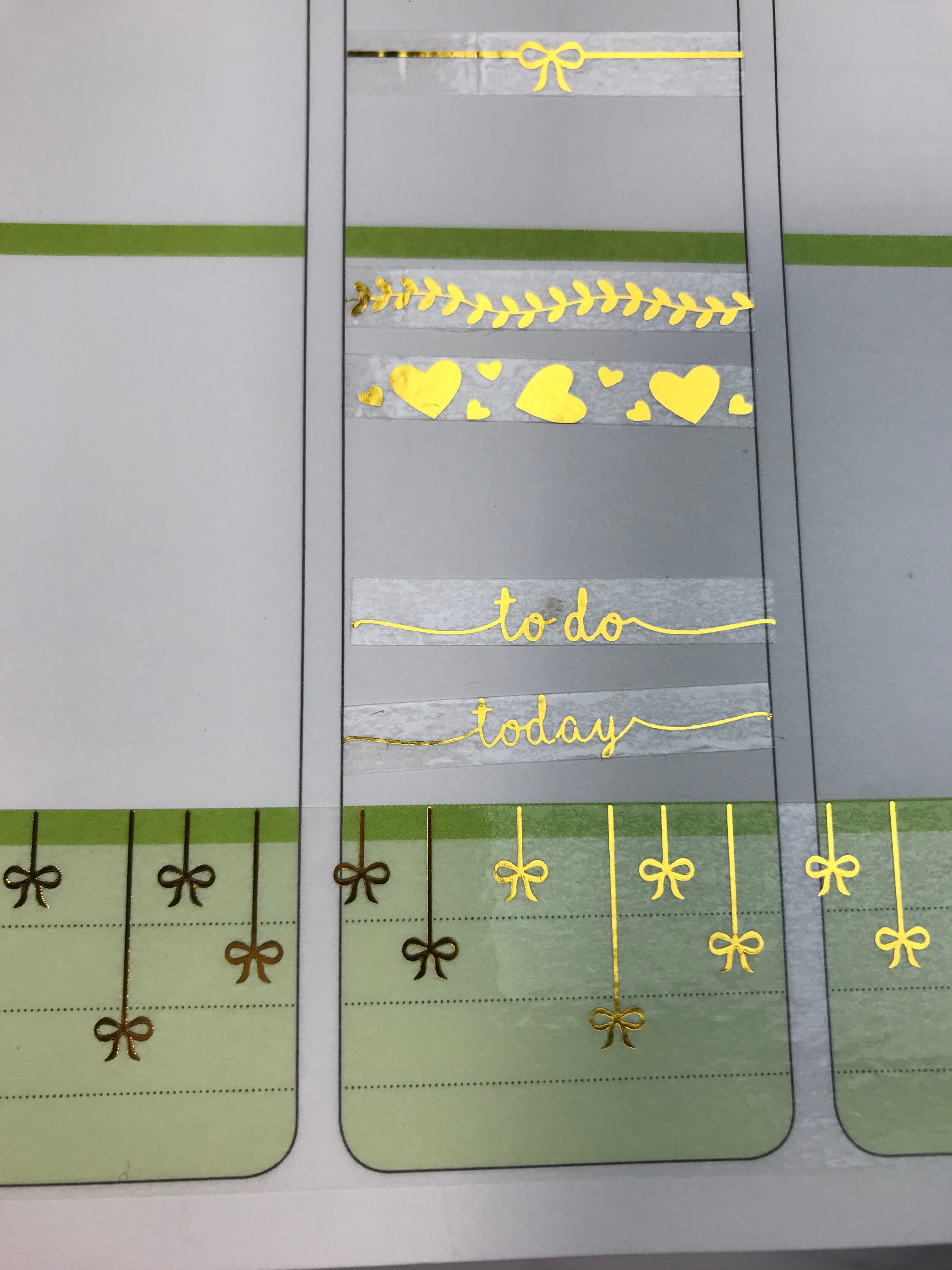 FOILED & PERFORATED OVERLAY Clear Tape Today Header Overlay - Etsy
