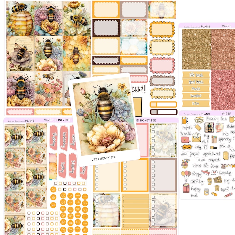 HONEY Beeweekly Planner Sticker Kit | Vertical Planner | Perfect for ...