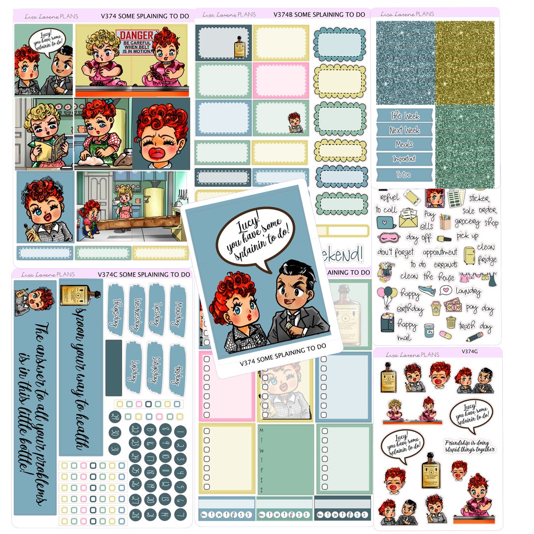 SOME 'SPLAINING TO Do Weekly Sticker Kit | | 7x9" Ec Vertical Planner ...