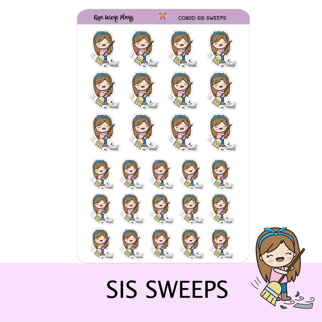 SIS SWEEPS Planner Stickers | Doodle Character | Neutral Stickers for ...