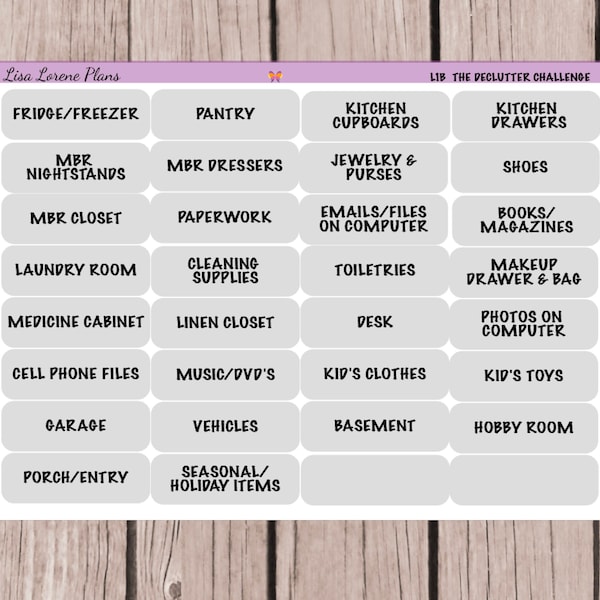 Happy Planner Declutter Plan - Etsy