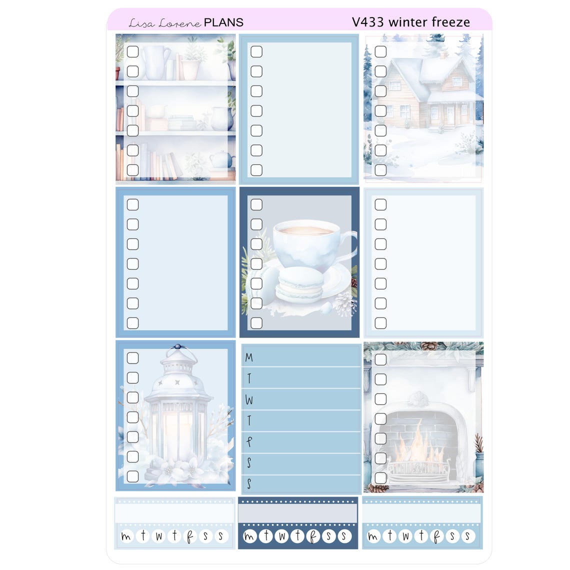 WINTER FREEZE Weekly Planner Sticker Kit | Vertical Planner | Perfect ...