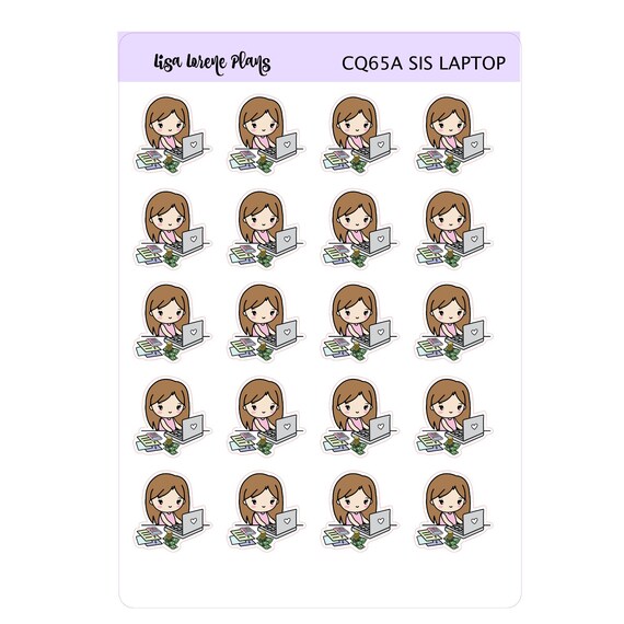 SIS COMPUTER WORK From Home Planner Stickers Doodle - Etsy