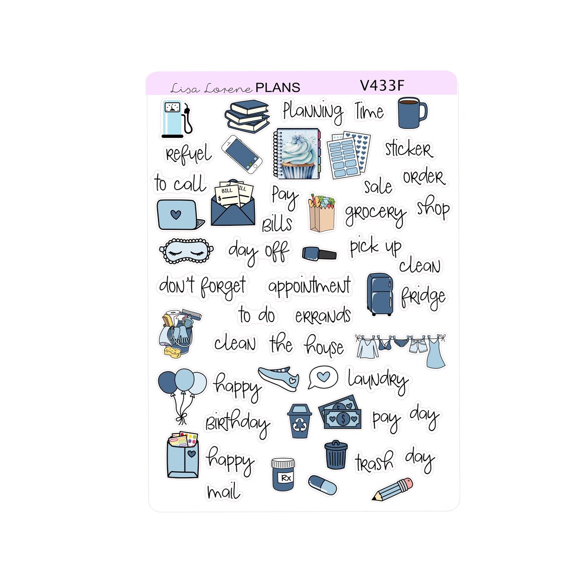 WINTER FREEZE Weekly Planner Sticker Kit | Vertical Planner | Perfect ...