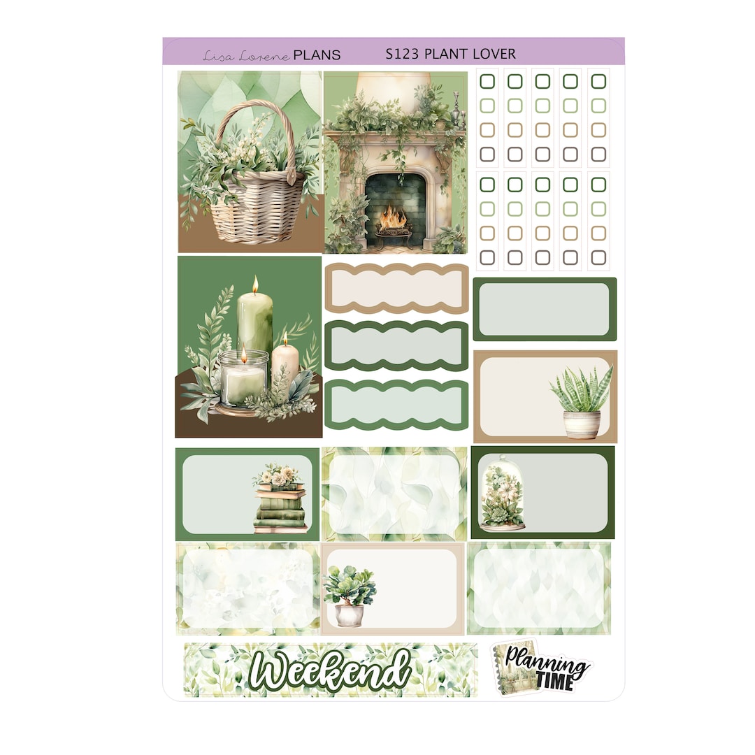 PLANT LOVER Mini Planner Sticker Set | Perfect for Vertical Erin ...