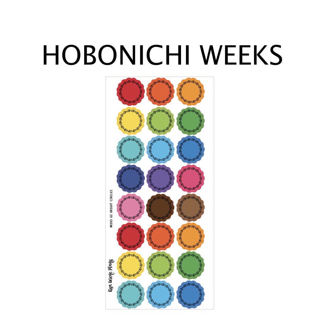 Bright Rainbow SCALLOP CIRCLES | Two Dollar Tuesday | Hobonichi Weeks ...