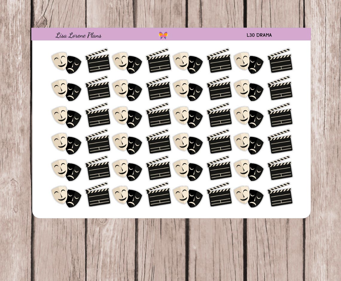 Theater Drama Planner Stickers | Play Practice Rehearsal | All Planners ...