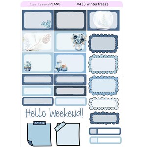 WINTER FREEZE Weekly Planner Sticker Kit | Vertical Planner | Perfect ...