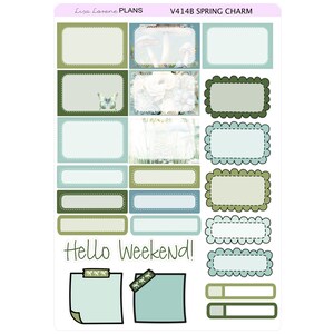 SPRING CHARM Weekly Sticker Kit | Vertical Planner | Perfect for ...