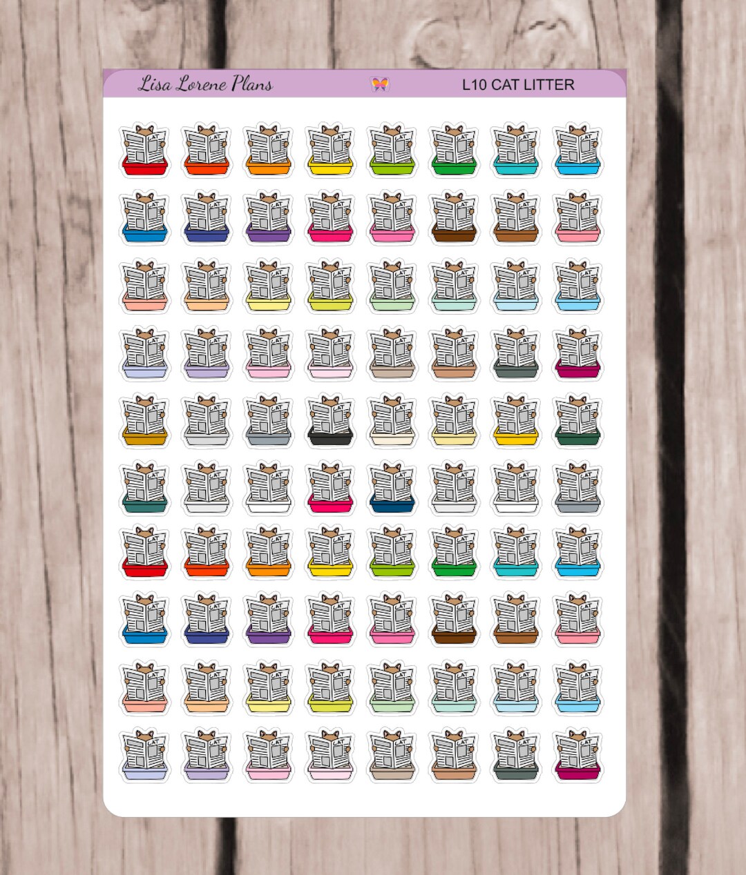CLEAN CAT LITTER Planner Stickers Perfect for All Planners | L10 - Etsy