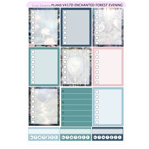 ENCHANTED FOREST EVENING Weekly Planner Sticker Kit | Vertical Planner ...