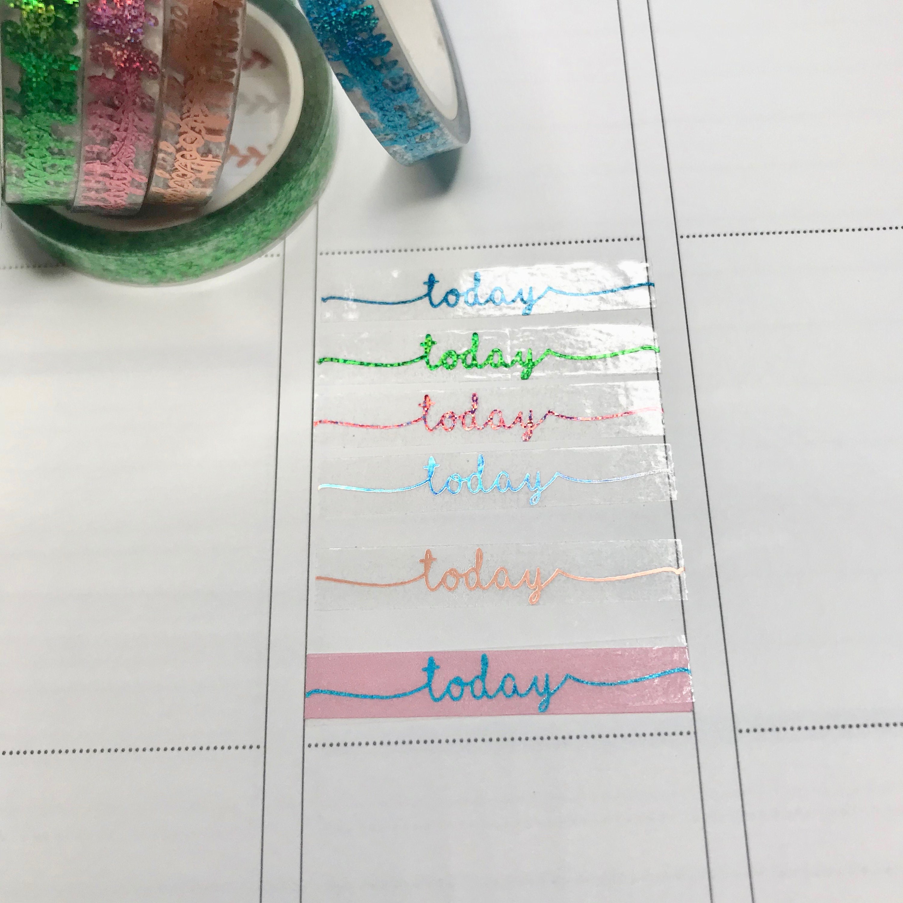 FOILED & PERFORATED OVERLAY Clear Tape Today Header Overlay | Etsy UK