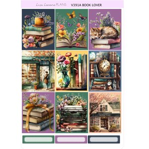 BOOK LOVER Reading Weekly Planner Sticker Kit | Vertical Planner ...