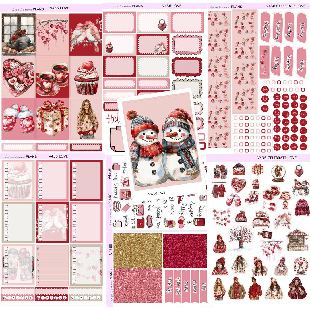 LOVE Weekly Planner Sticker Kit Vertical Planner Perfect for Vertical ...