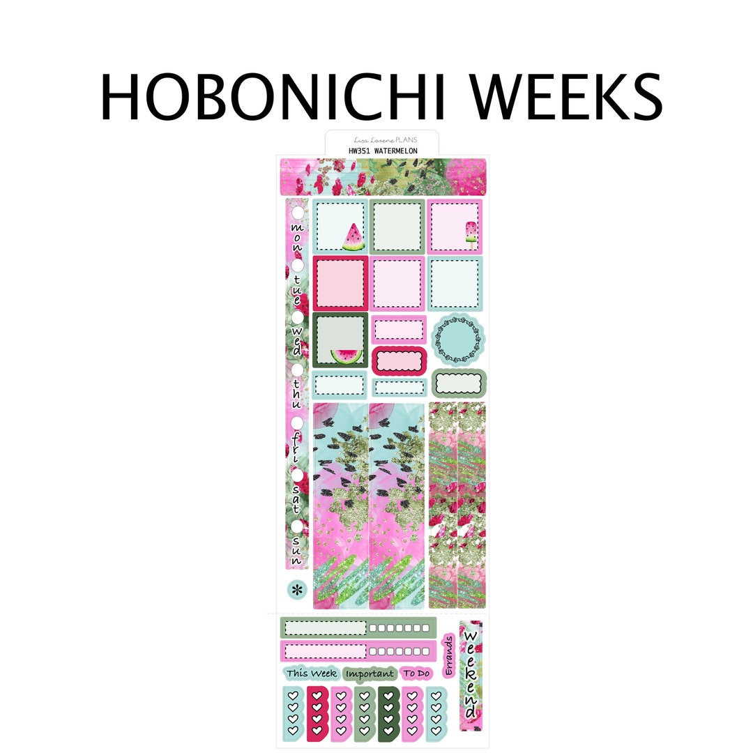 WATERMELON CRAWL Planner Sticker Kit | Weekly Sticker Kit | for ...