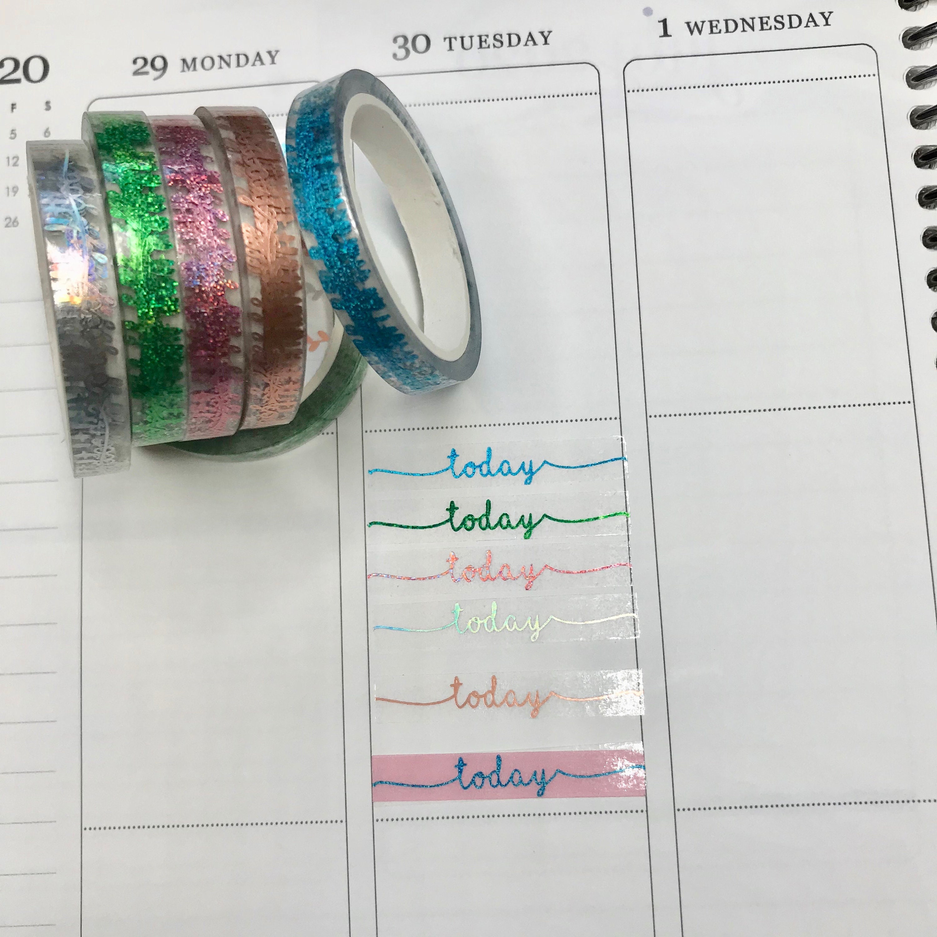 FOILED & PERFORATED OVERLAY Clear Tape Today Header Overlay - Etsy UK