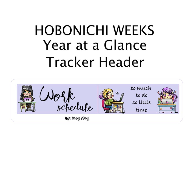 WORK SCHEDULE HEADER for Hobonichi Weeks Year at A Glance Page - Etsy