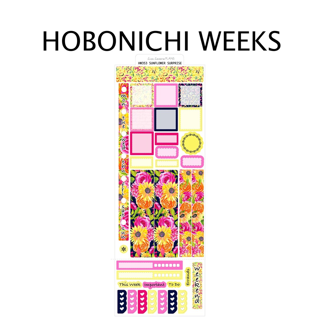 SUNFLOWER SURPRISE Planner Sticker Kit | Weekly Sticker Kit | for ...