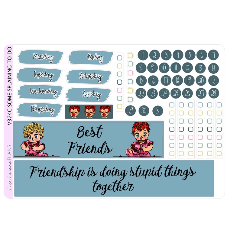 SOME 'SPLAINING TO Do Weekly Sticker Kit | | 7x9" Ec Vertical Planner ...