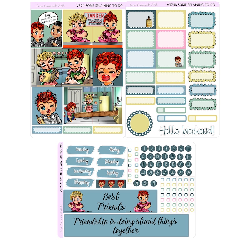 SOME 'SPLAINING TO Do Weekly Sticker Kit | | 7x9" Ec Vertical Planner ...