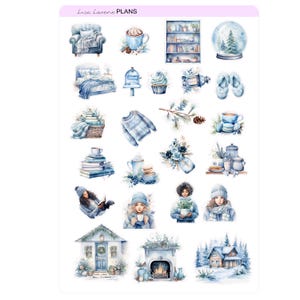 WINTER FREEZE Weekly Planner Sticker Kit | Vertical Planner | Perfect ...