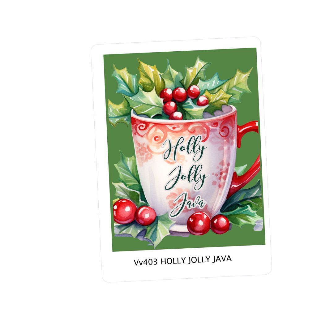 HOLLY JOLLY JAVA Double Box Weekly Planner Sticker Kit | Vertical ...