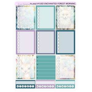ENCHANTED FOREST MORNING Weekly Planner Sticker Kit | Vertical Planner ...