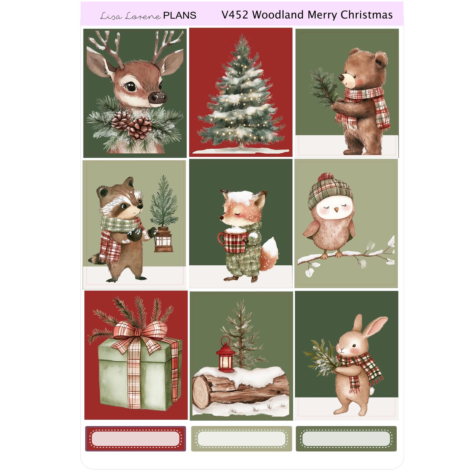 WOODLAND MERRY CHRISTMAS Weekly Planner Sticker Kit | Perfect for ...