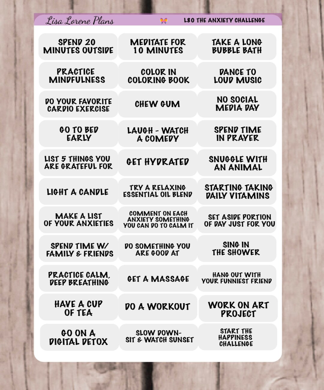 THE ANXIETY CHALLENGE Planner Sticker Kit | Perfect for All Planners ...