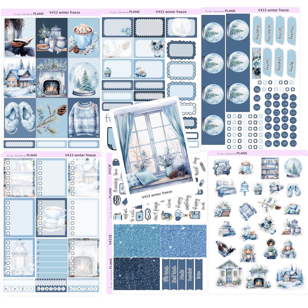 WINTER FREEZE Weekly Planner Sticker Kit | Vertical Planner | Perfect ...