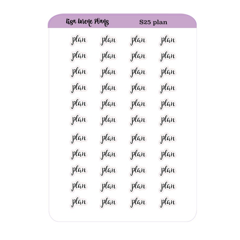 PLAN Script Typography Planner Stickers S25 - Etsy