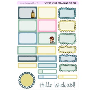 SOME 'SPLAINING TO Do Weekly Sticker Kit | | 7x9" Ec Vertical Planner ...