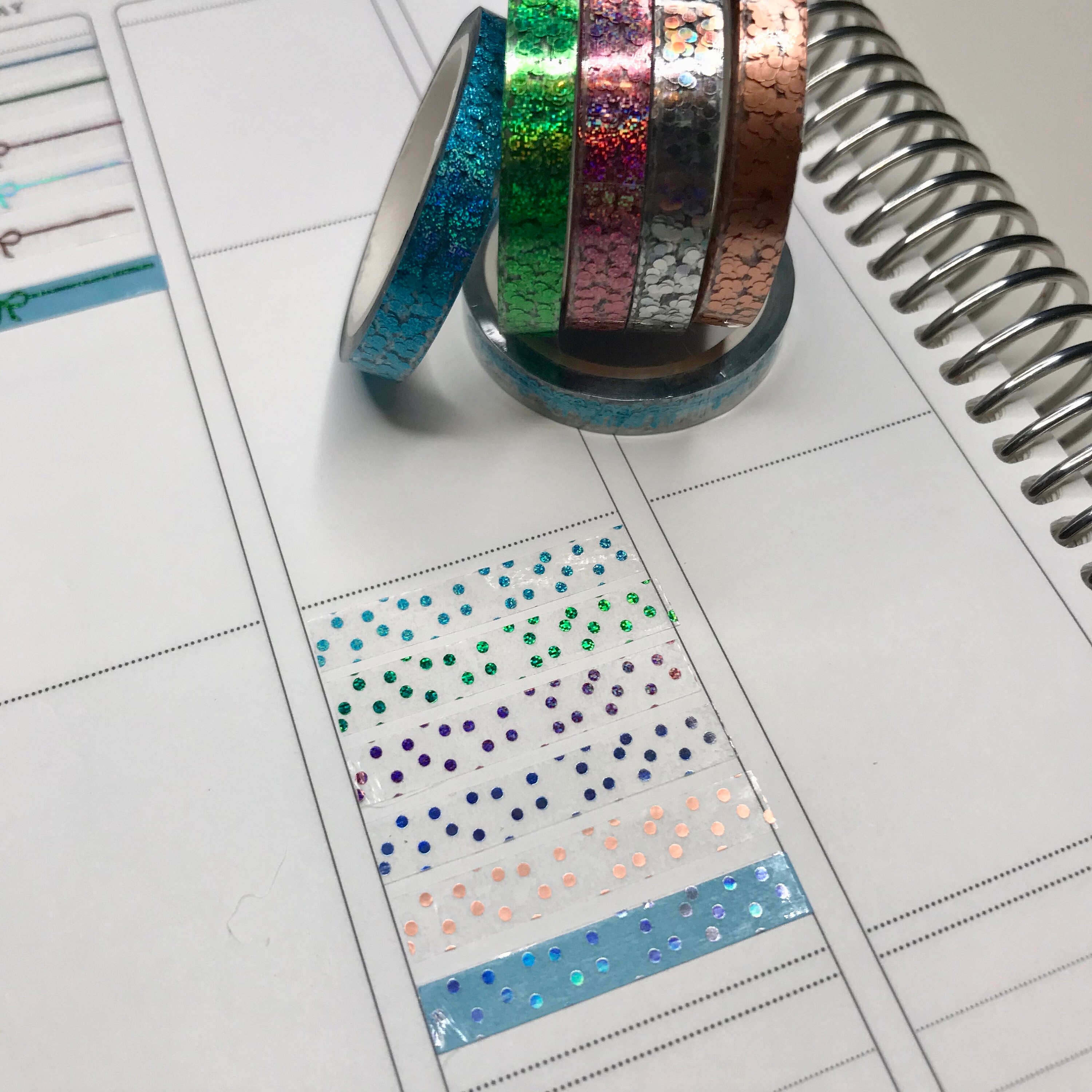 FOILED & PERFORATED OVERLAY Confetti Header Overlay Tape - Etsy