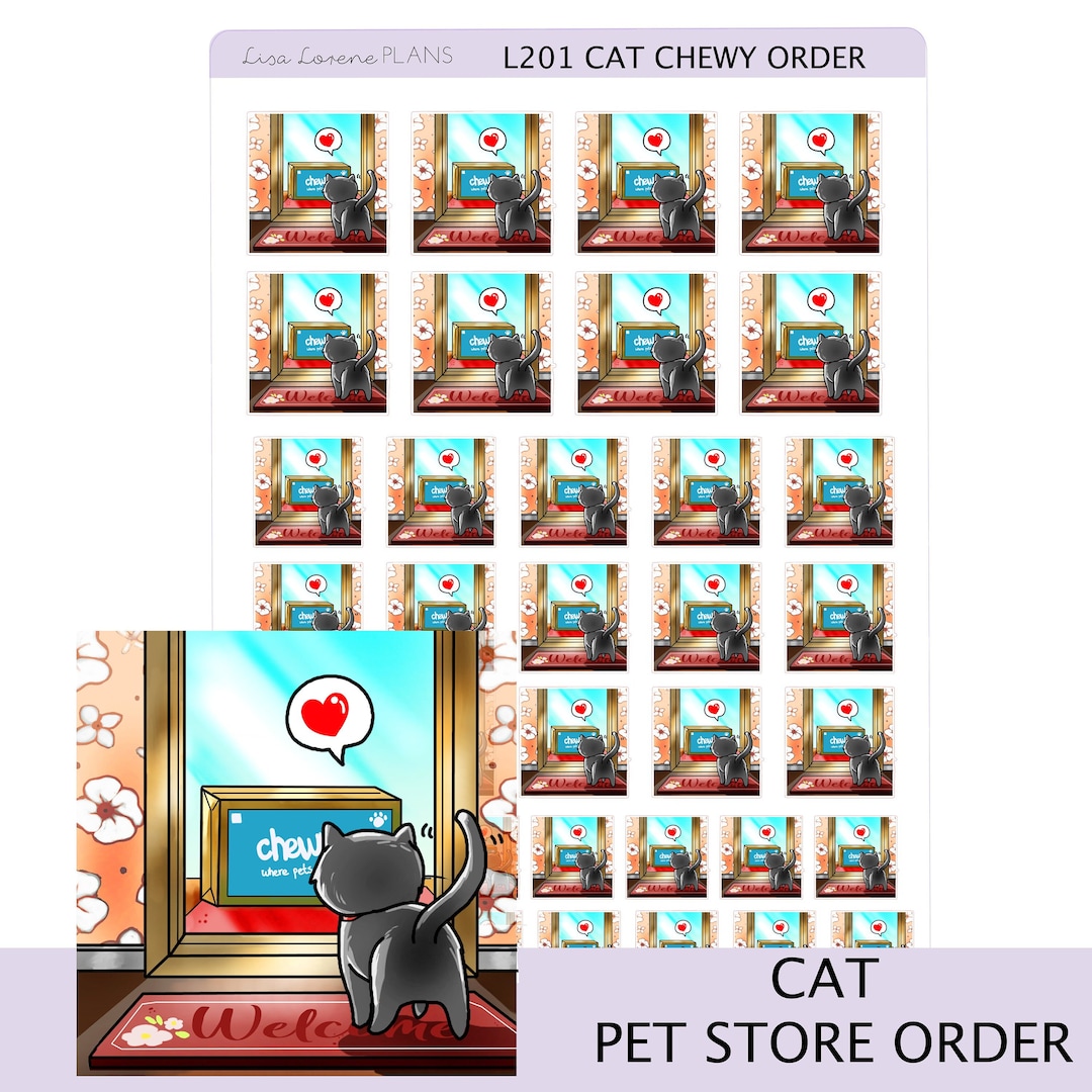CAT Pet Store Order BOX DELIVERY Planner Stickers | L201 - Etsy
