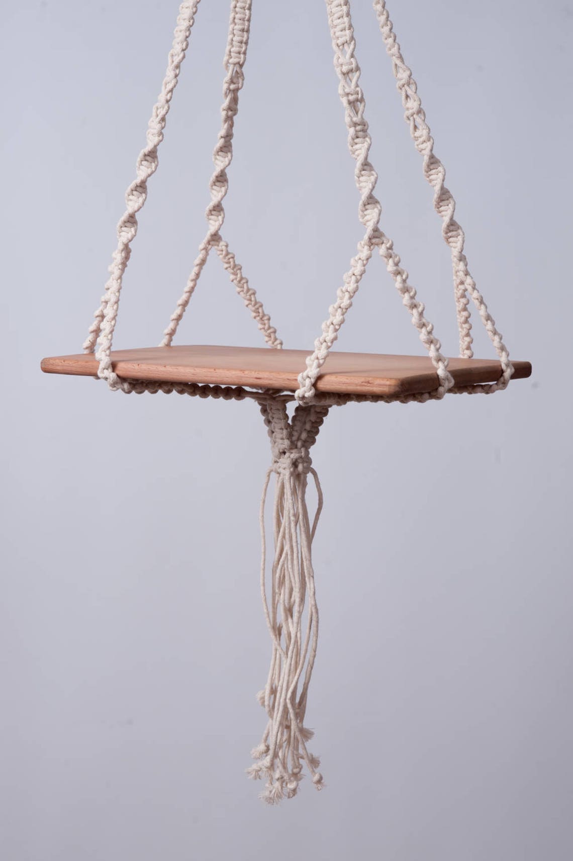 Macrame Hanging Table Modern Plant Hanger Hanging Shelf 5 Mm - Etsy