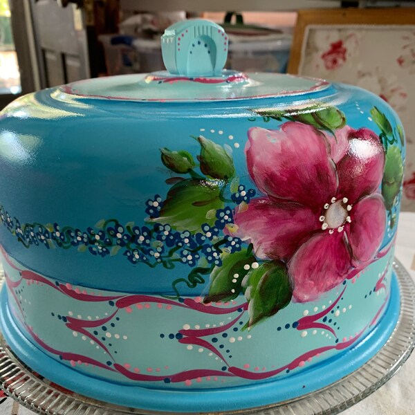 Painted Cake Saver - Etsy