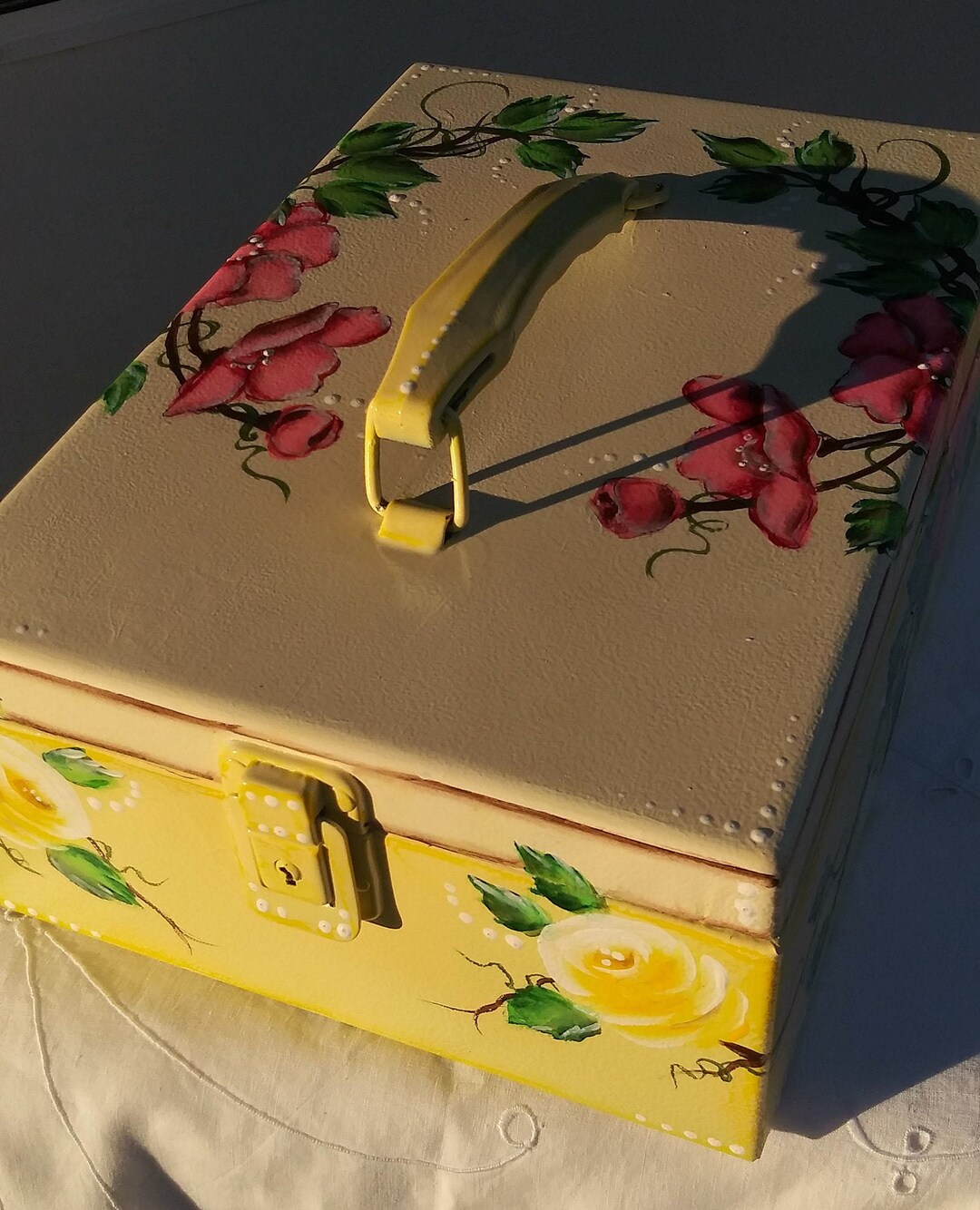 A Beautifully Handpainted Small File Bin, Treasure Keeper! - Etsy