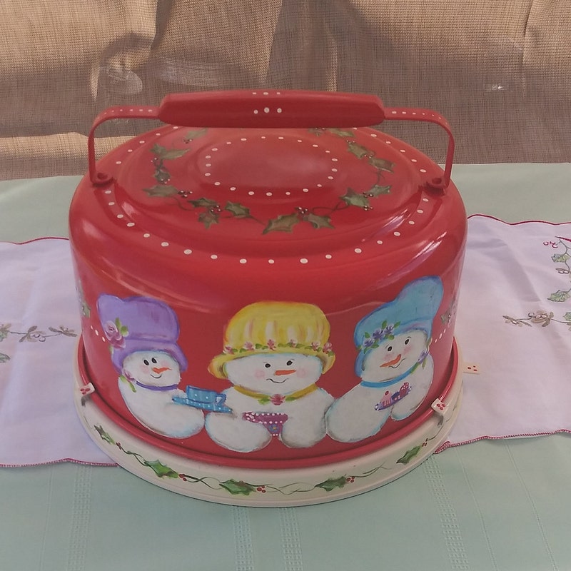 Painted Cake Saver - Etsy