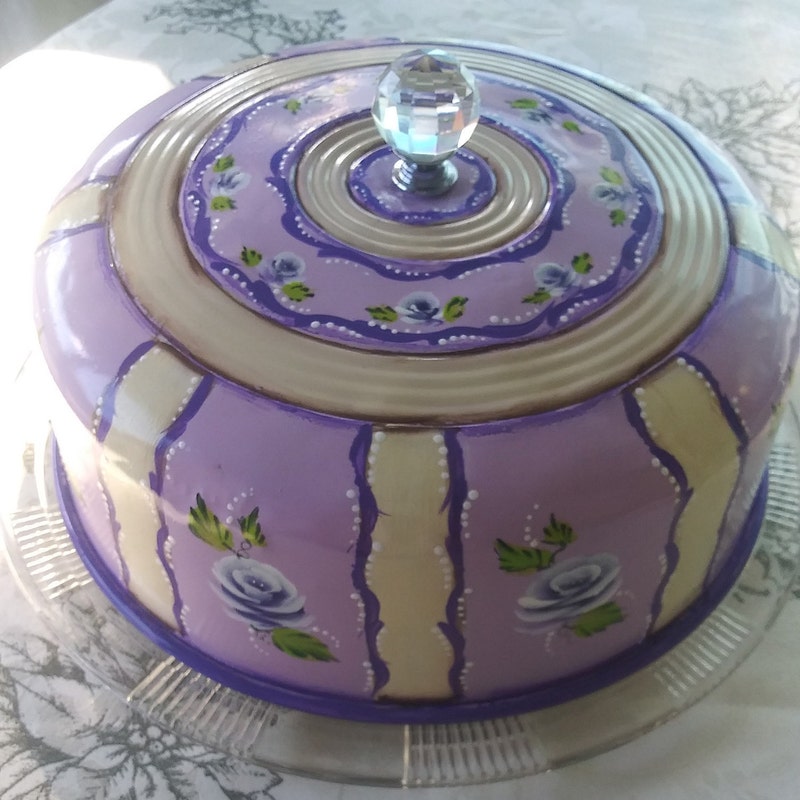 Painted Cake Saver - Etsy
