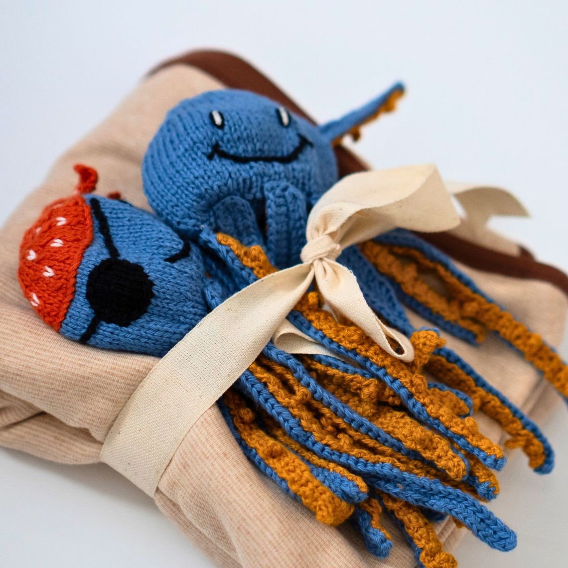 Organic Cotton Pirate Octopus - Soft Plush Toy With Warming & Cooling ...