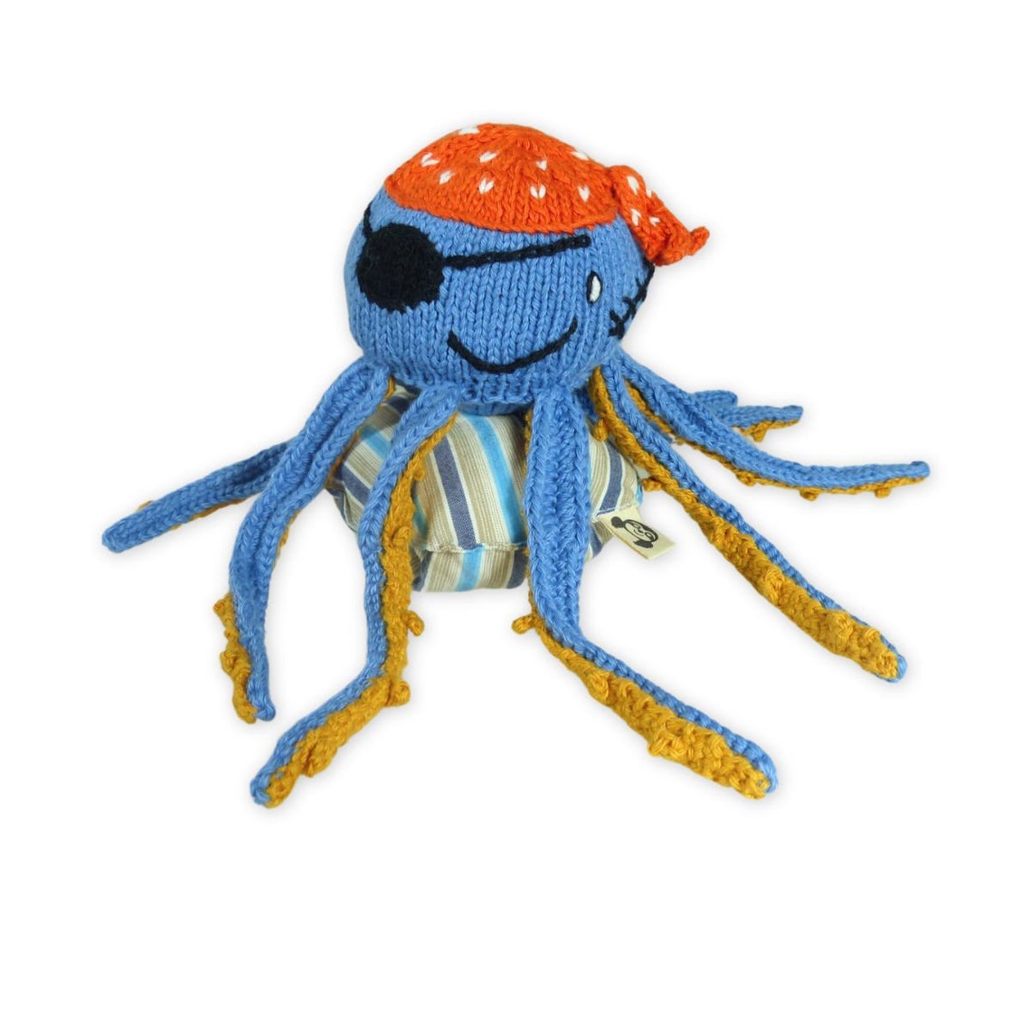 Organic Cotton Pirate Octopus - Soft Plush Toy With Warming & Cooling ...