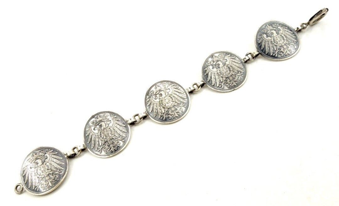 PERLI Design Silver Bracelet, Eagle Motiv Bracelet, Vintage, Vintage ...