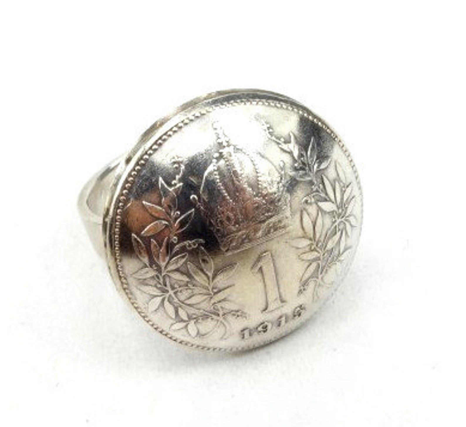 Austro-hungarian Coin Ring, Austrian Coin Ring, Austria, Real Silver ...