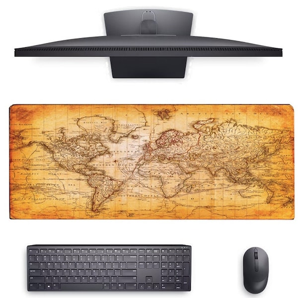 Antique World Map Mouse Pad - Etsy